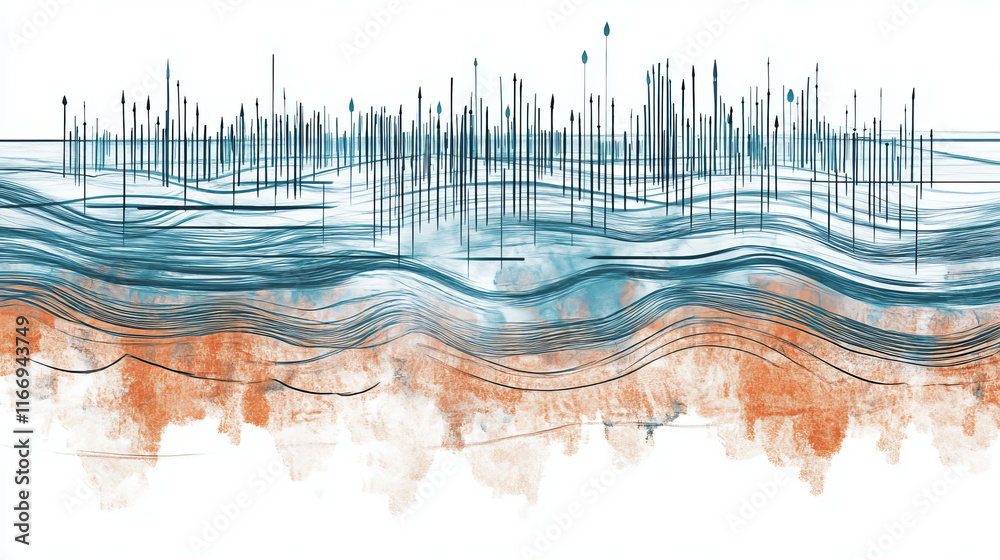 Earthquake seismograph wave, seismic graph seismometer of earth quake ...