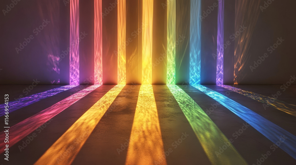 Rainbow rays on transparent background, light beams of color spectrum, vector lens flare effect ...