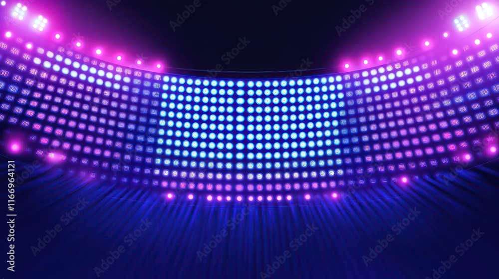 Authentic concave LED display for a wall or platform, Large TV display ...