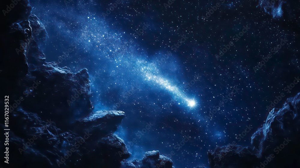 Falling star Photoshop overlay, Night sky, starlight, milky way, galaxy ...