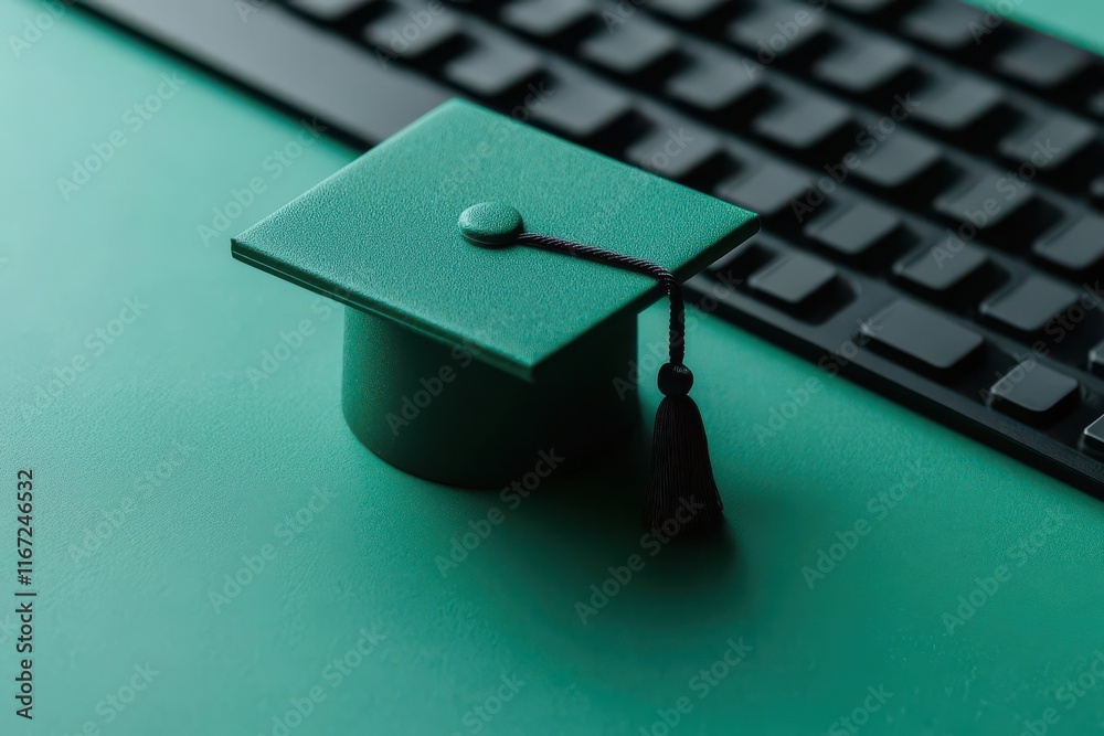 online learning concept. A glowing Certification Pathway graphic on a ...