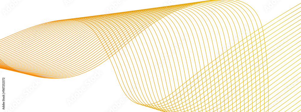 Abstract vector wavy lines flowing smooth curve on transparent ...