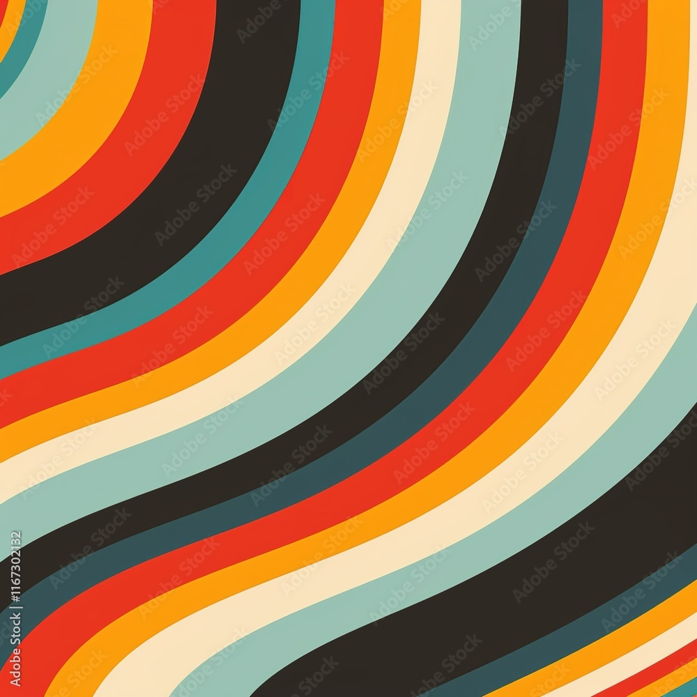 Vintage Striped Backgrounds, Posters, Banner Samples, Retro Colors from ...