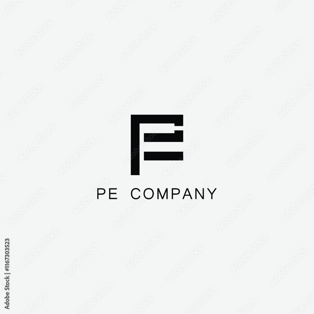 Initial based clean and minimal Logo. EP PE E P letter creative fonts ...
