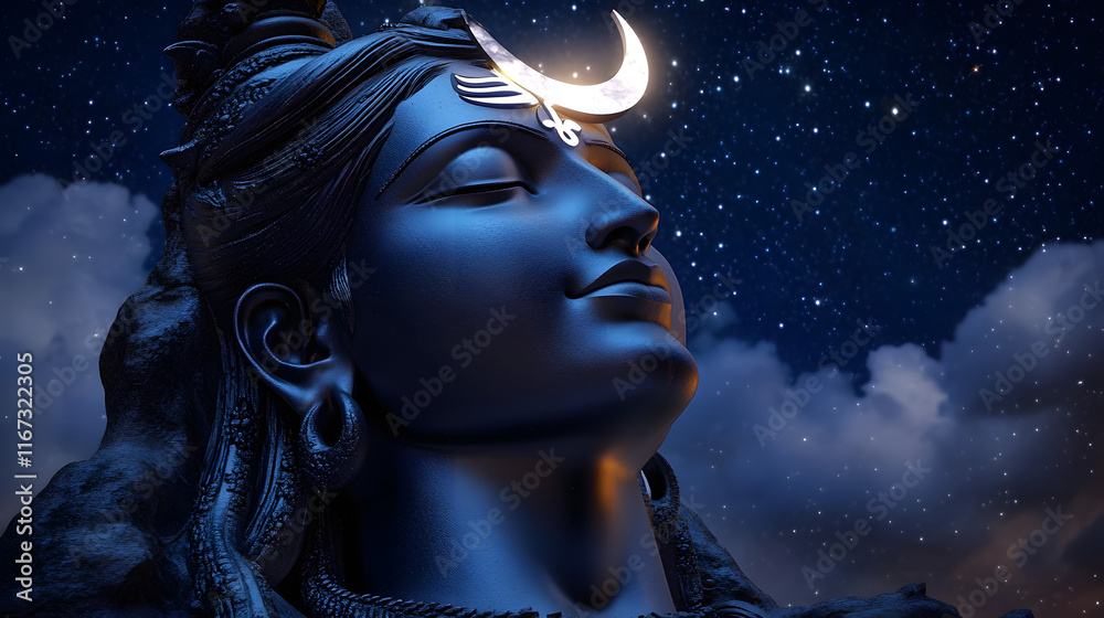 Adiyogi Black Shiv Sculpture Coimbatore Statue With Moon On The Head ...