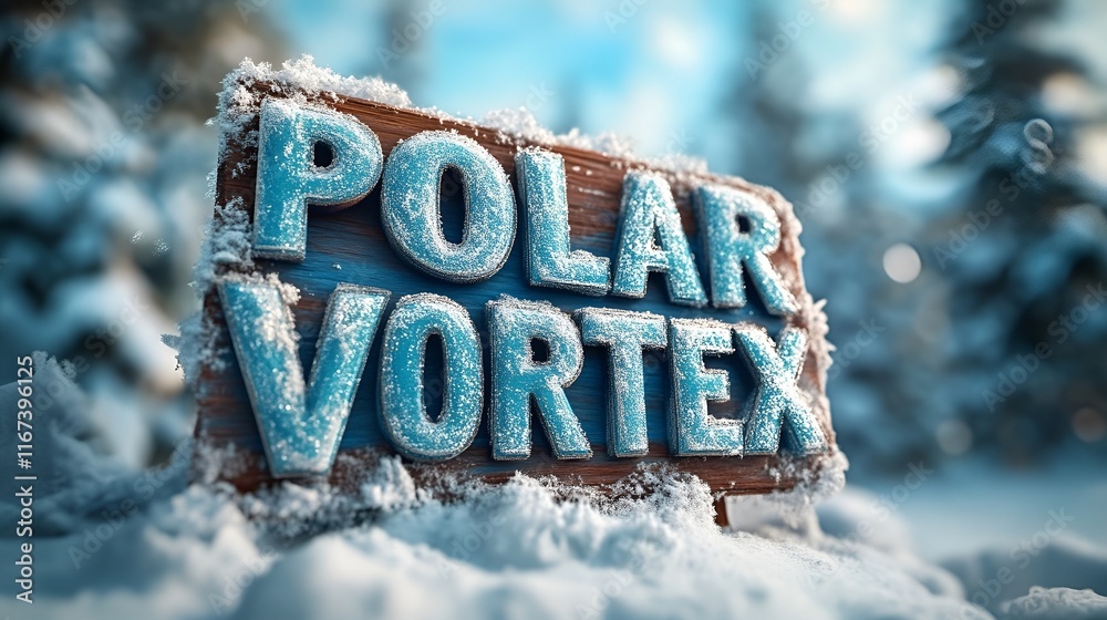 Sign that reads “POLAR VORTEX” - winter storm warning - snow - ice ...