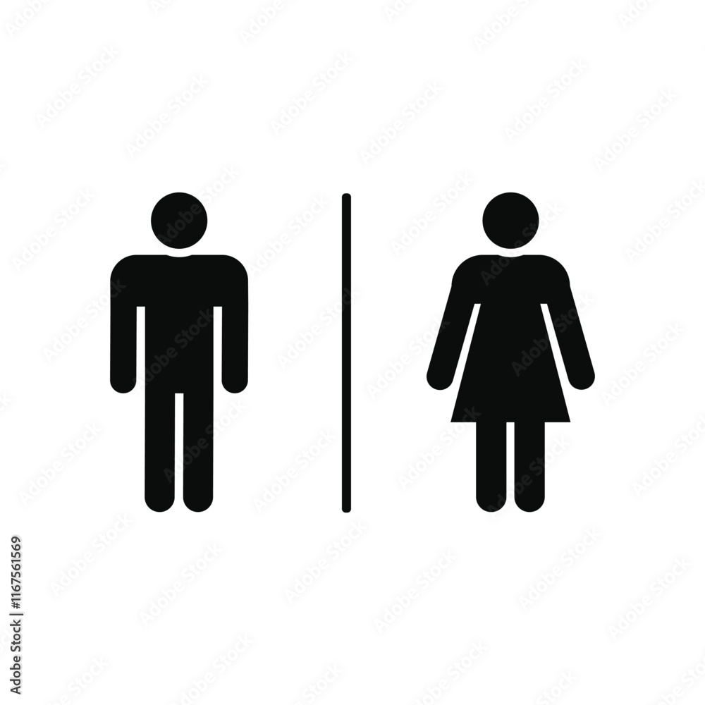 Vector de Stock Toilet Restroom WC Sign Signboard. restroom sign ...