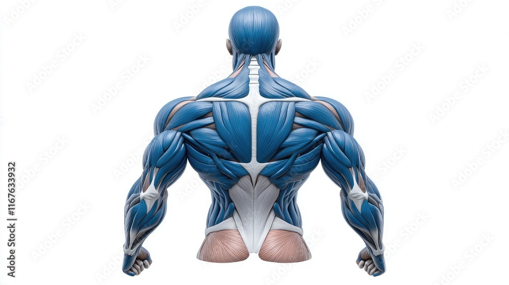 Muscle anatomy illustration educational setting 3d model studio ...