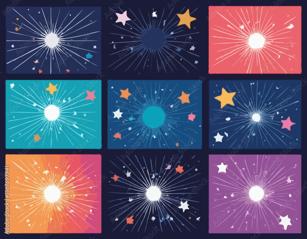 Circle Outline Pie Chart Set. Vector Flat Process Cycle Diagrams. Infographic Collection with 2 ...