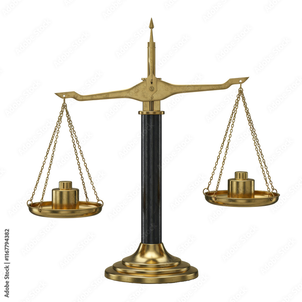 balance scale PNG, golden scale isolated on transpaent background Stock ...