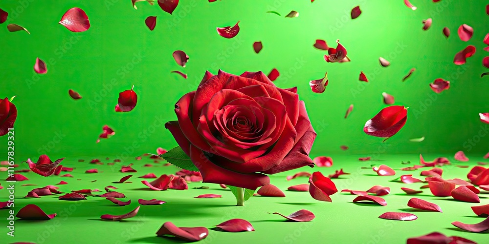 4K red rose petals, green screen animation. Stunning visuals, creative ...