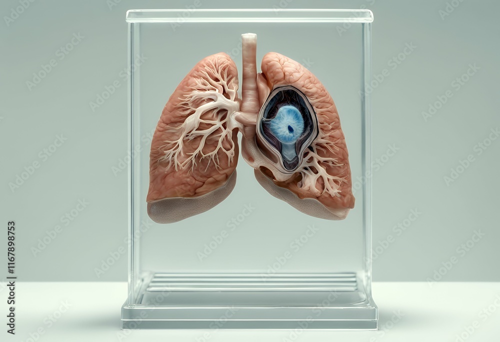eyeball head cross human lungs section anatomy collection miniature ...