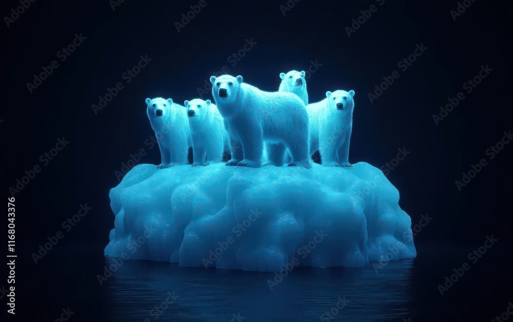 Ilustración de Stock climate change impact. A creative depiction of ...