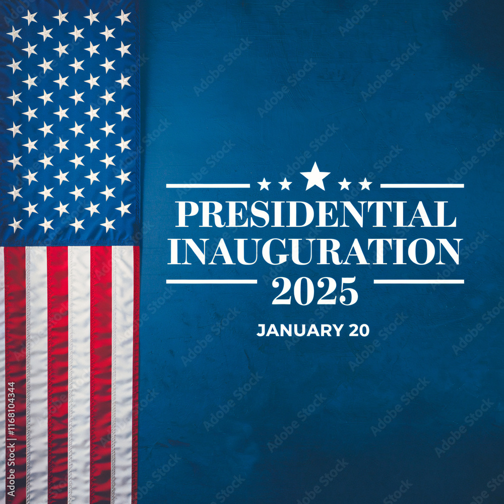 2025 US Presidential Inauguration banner with USA flags. Editable ...