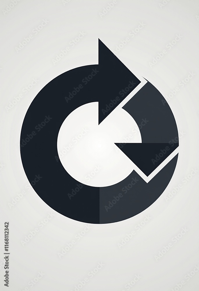 Ultra HD 360 Degree Arrow Icon: Modern Minimalist Design with No ...