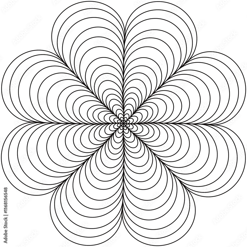 Abstract style painting, Painting for coloring, Black line drawing ...