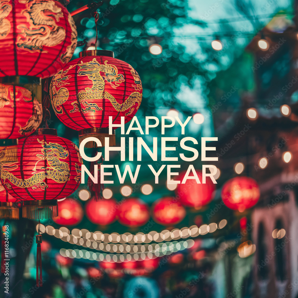 Chinese Lunar New Year 2025 - Year Of The Snake. Social Media Square ...