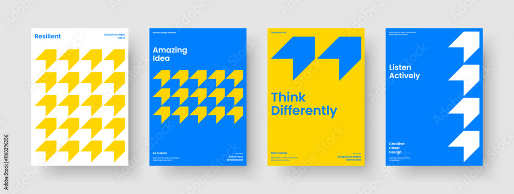 Isolated Book Cover Layout. Geometric Brochure Template. Modern ...