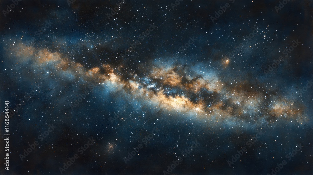 Foto de Stock Deep space image of the Milky Way galaxy with nebulae ...