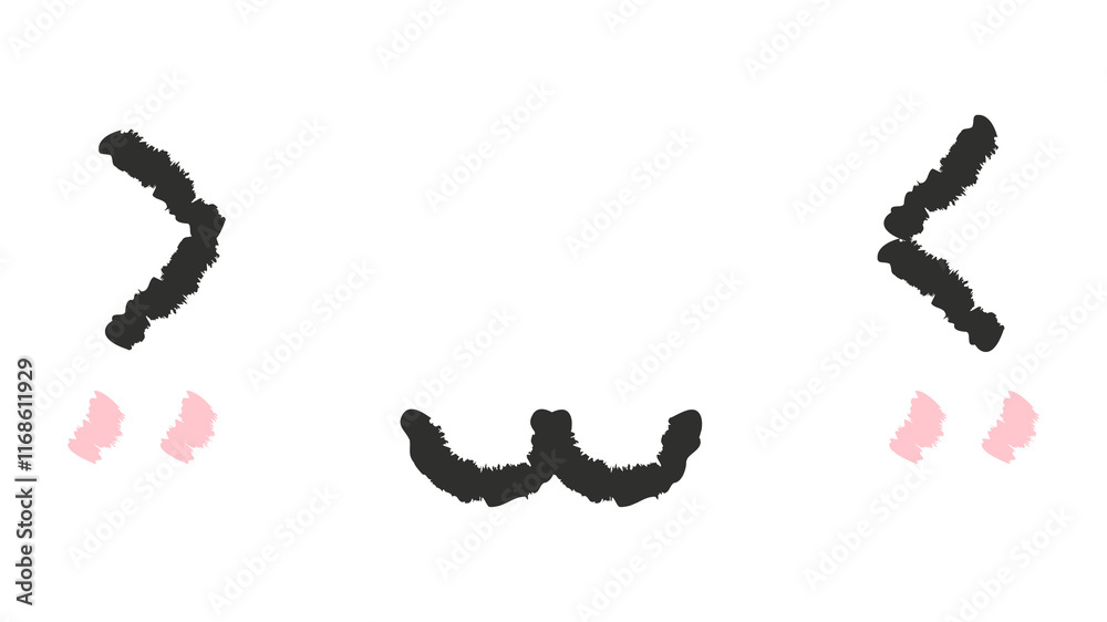 Png cute emoticon sticker with smiling face Stock Illustration | Adobe ...