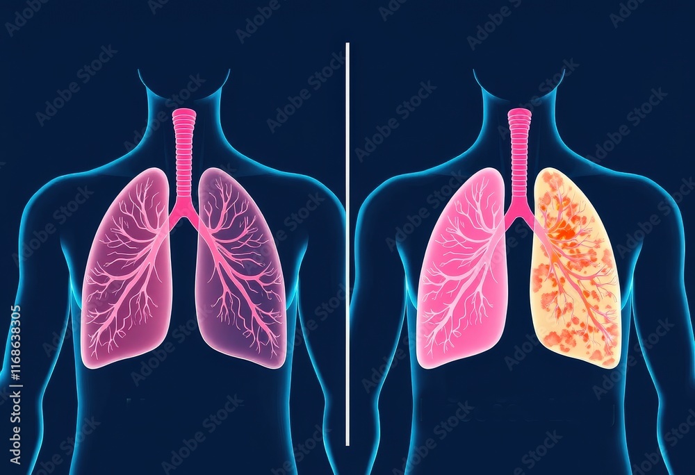 Understanding lung health through a visual comparison of healthy and ...