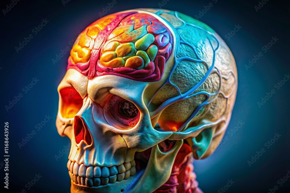 Aerial View of Human Skull's Occipital Bone - High-Resolution Medical ...