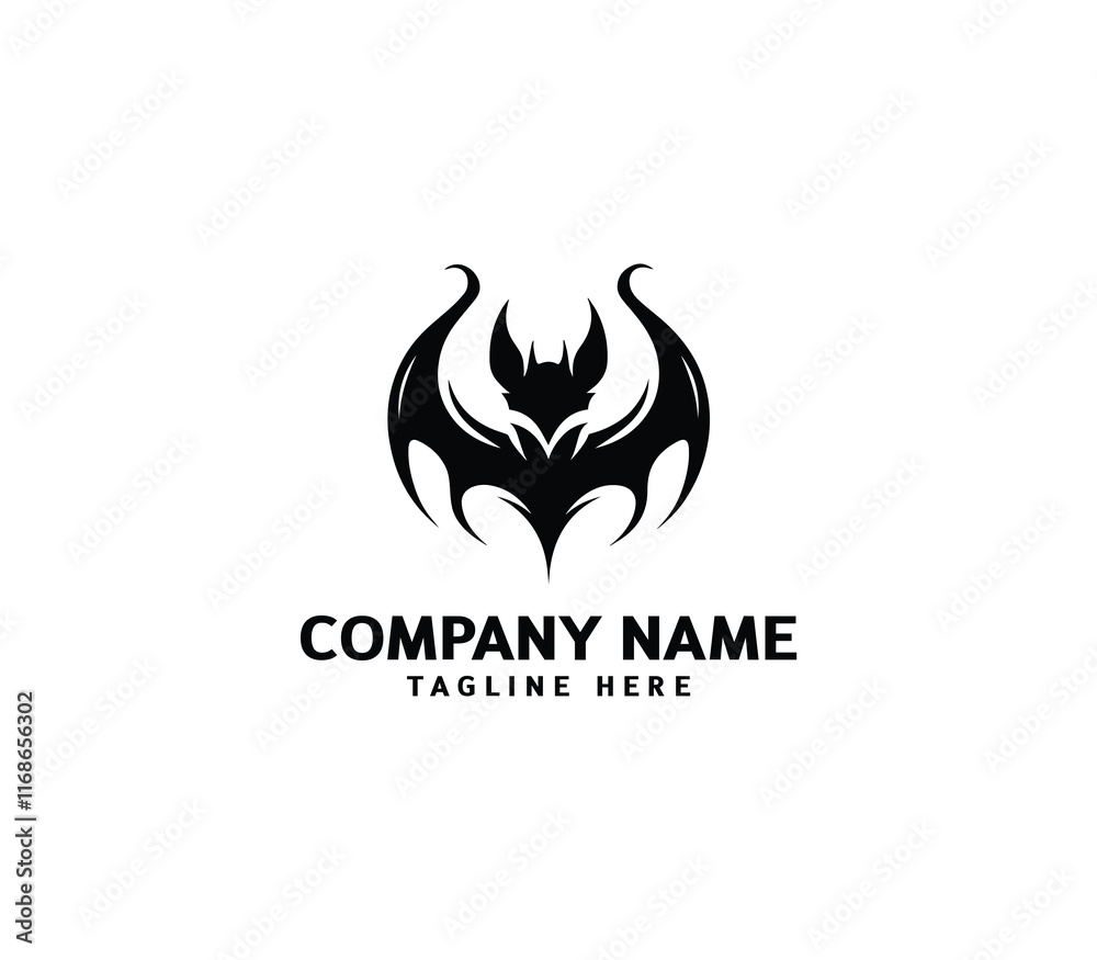 Vector bat logo design. Batman logo icon vector. bat open wings flying ...