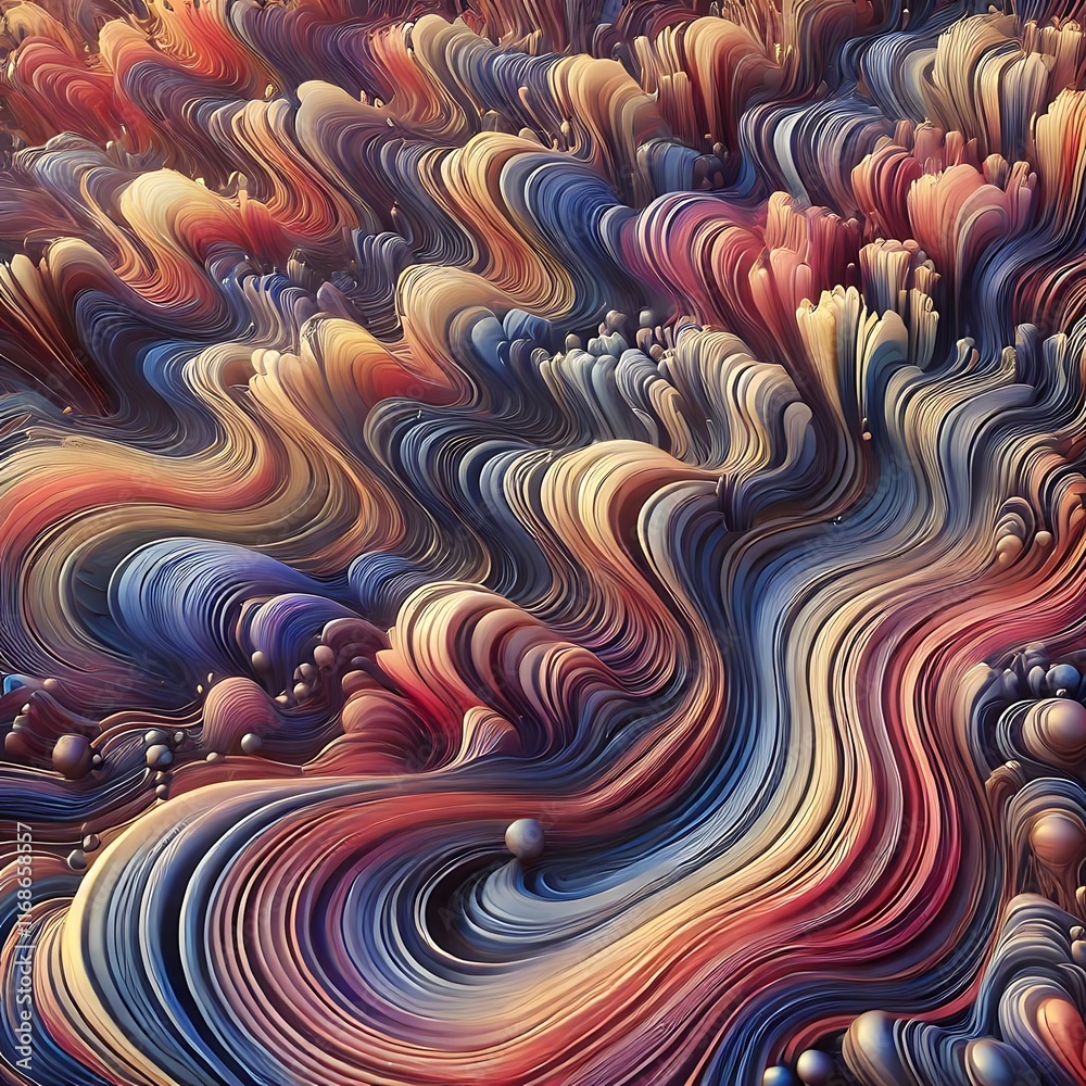 Artistic Abstract Flow with Volumetric Scattering and Chromatic ...