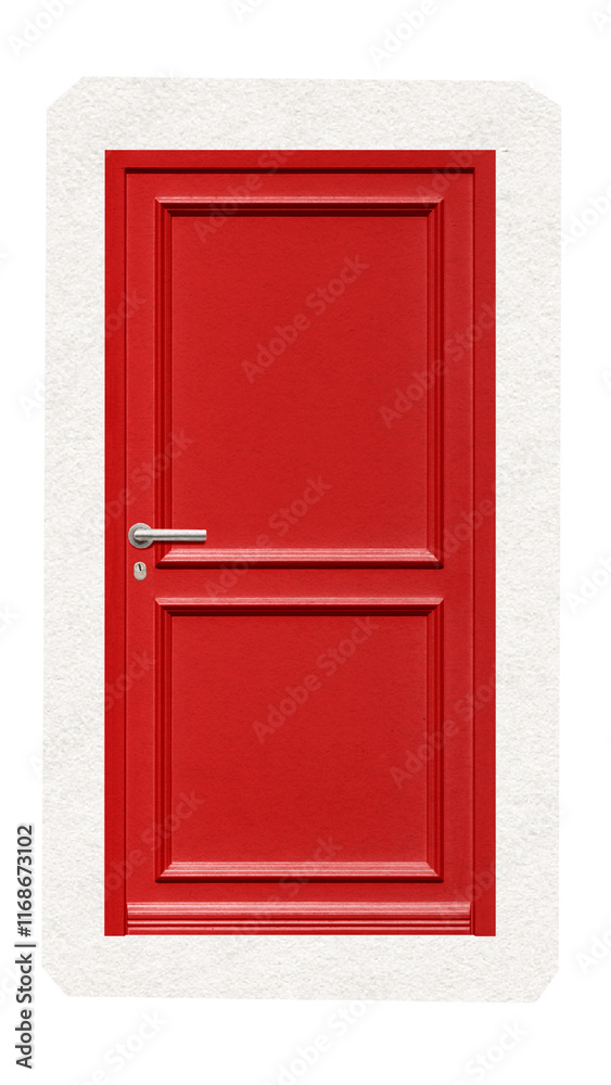 Red door png digital sticker, collage element in transparent background ...