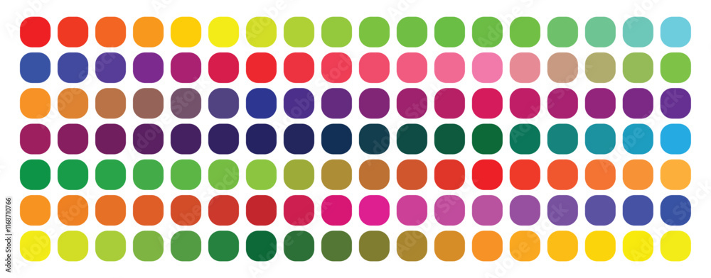 Set of colorful trendy color palettes flat template. Color Chart. Color ...