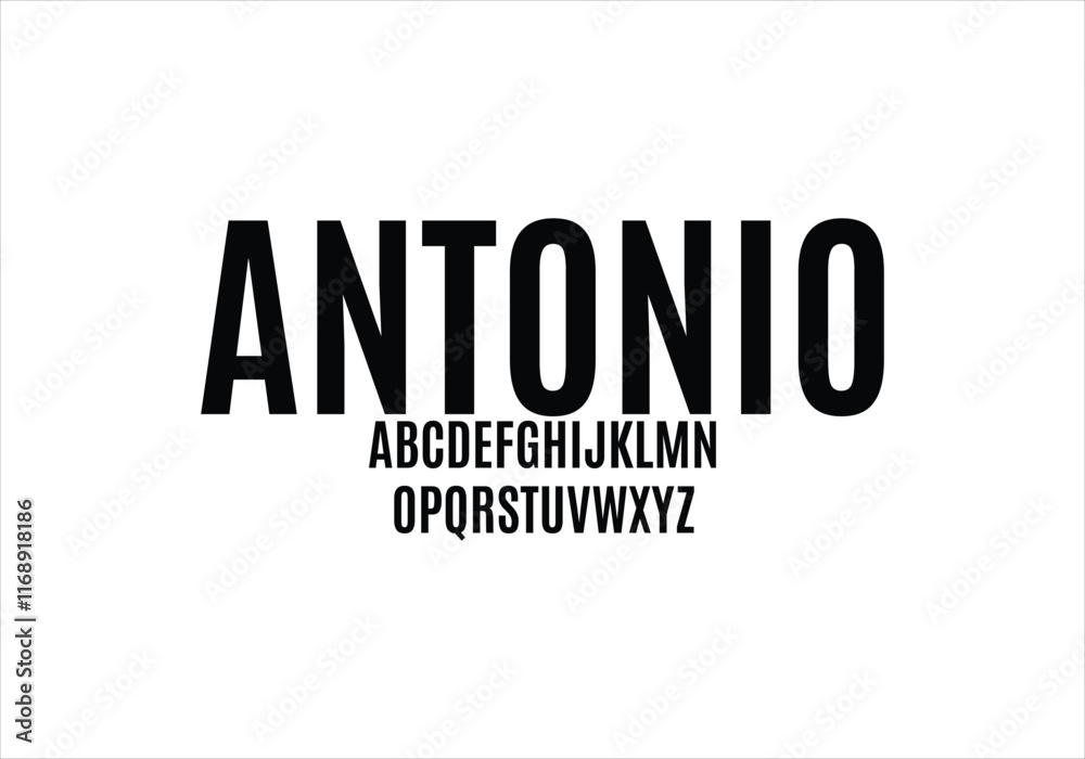 Antonio font for logo and headline. Isolated vector typeset Stock ...