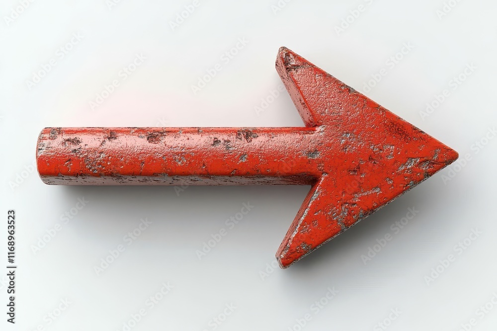 bright red arrow pointing right against a clean white background ...
