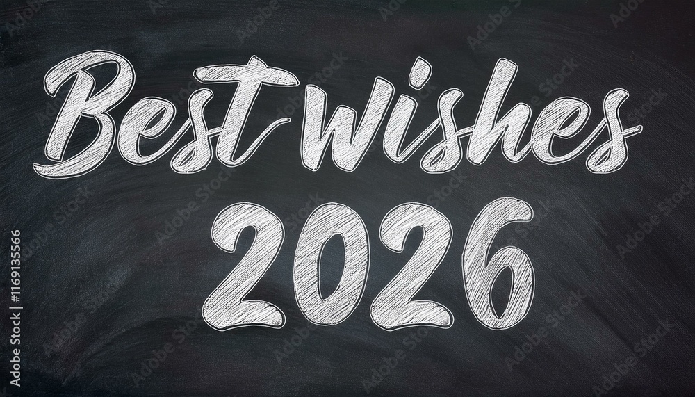 best wishes for 2026 text number new year handwritten greetings on a ...