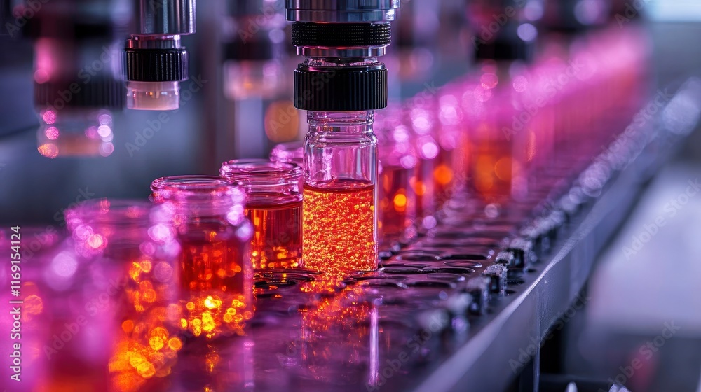 Automated visual inspection system checking filled vials for particles ...