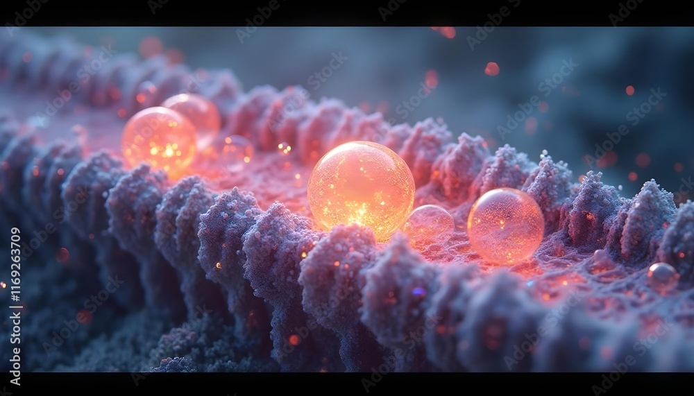 Cross-section membrane phospholipid bilayer cholesterol molecules ...
