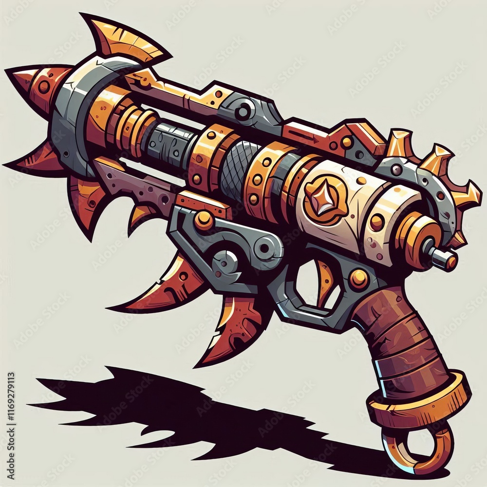 Cel Shaded Weapon with a cartoon like cel shaded appearance with Stock ...
