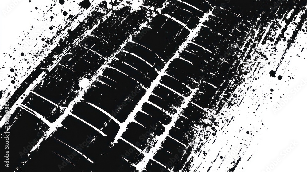 Tire tread marks, wheel textures, tire marks from off, road, rally ...