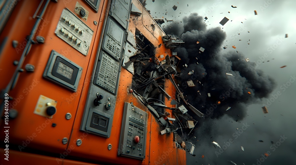 Catastrophic power plant malfunction leads to the sudden collapse of ...