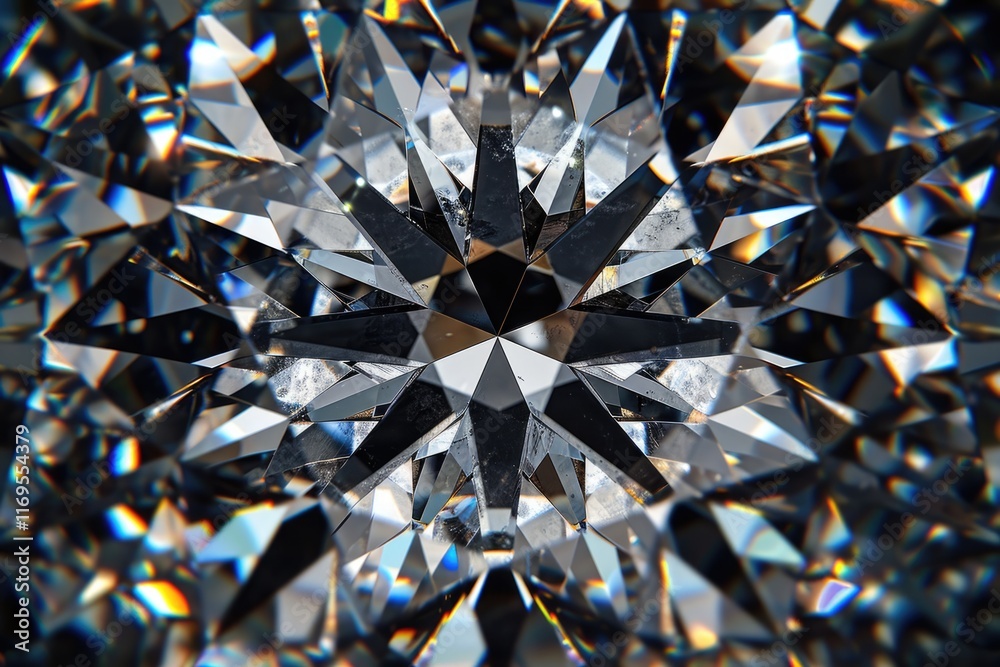 Luxurious Diamond Kaleidoscope Pattern Background Stock Photo | Adobe Stock