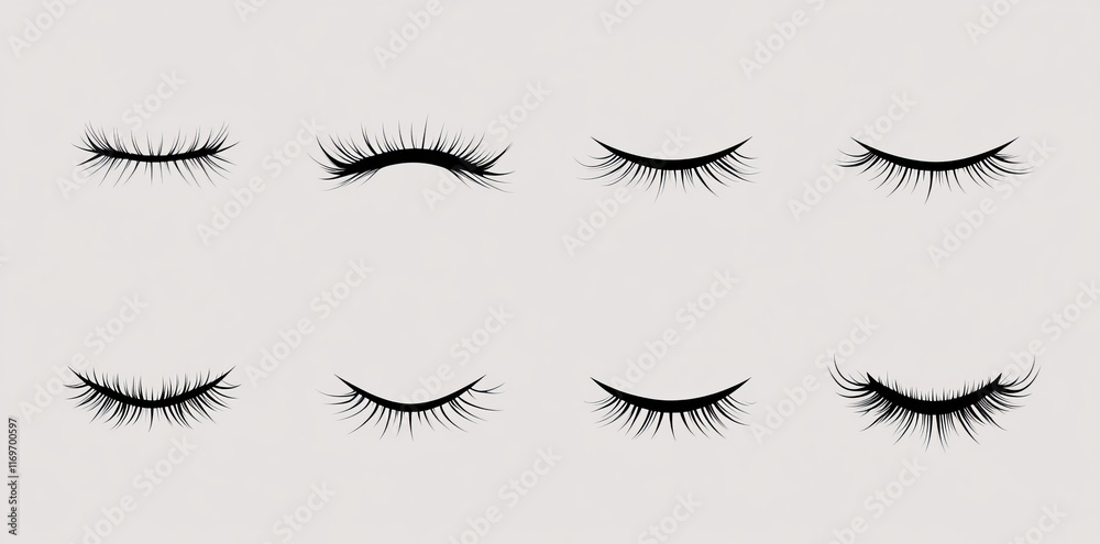 Eye icon set featuring seen and unseen elements. Modern icons ...