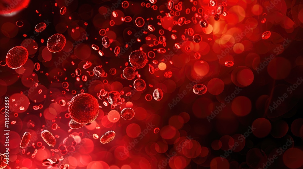 Blood cell red 3d background vein flow platelet wave cancer medicine ...
