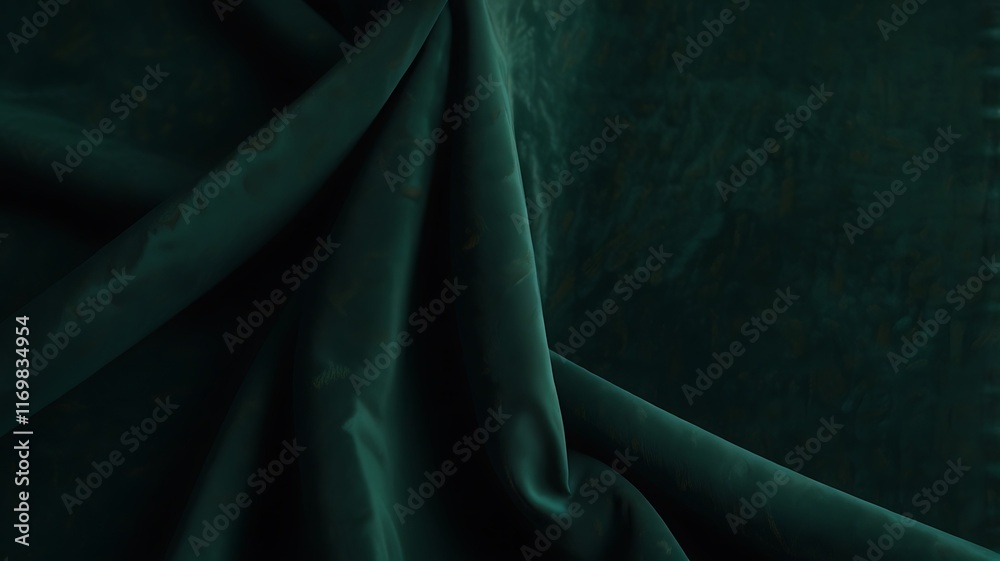 Deep Emerald Green Velvet Texture With Subtle Gold Accents Stock Photo ...