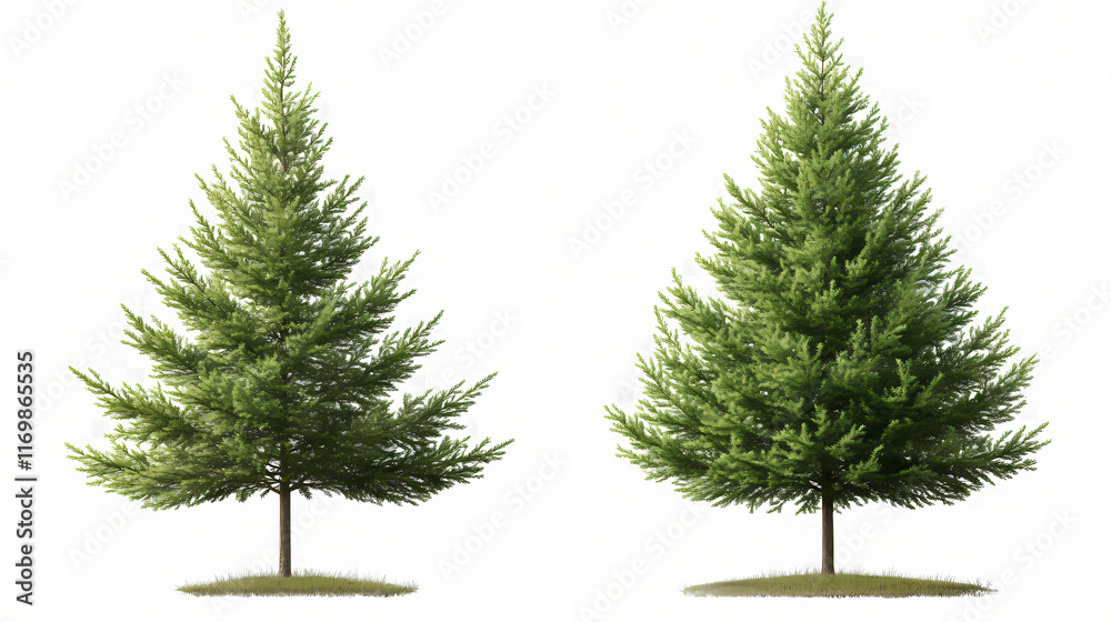 Larix decidua the european larch tree frontal set evergreen pinaceae ...