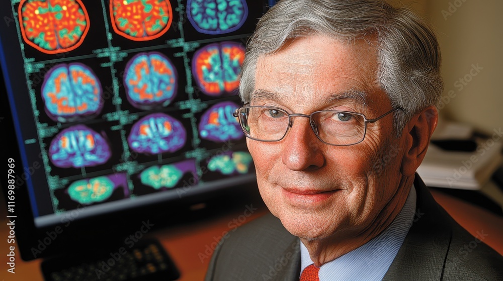 Professional Reviewing CT Scan with Bright Lab Lighting Stock Photo ...