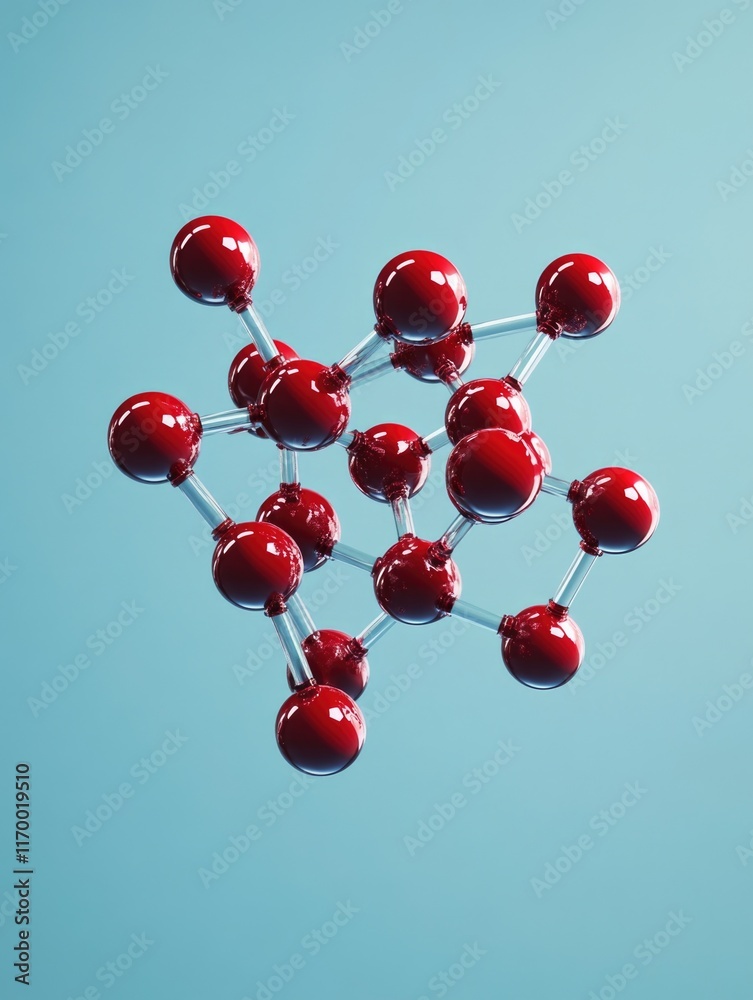 Colorful, glossy model of a sugar molecule with transparent background ...