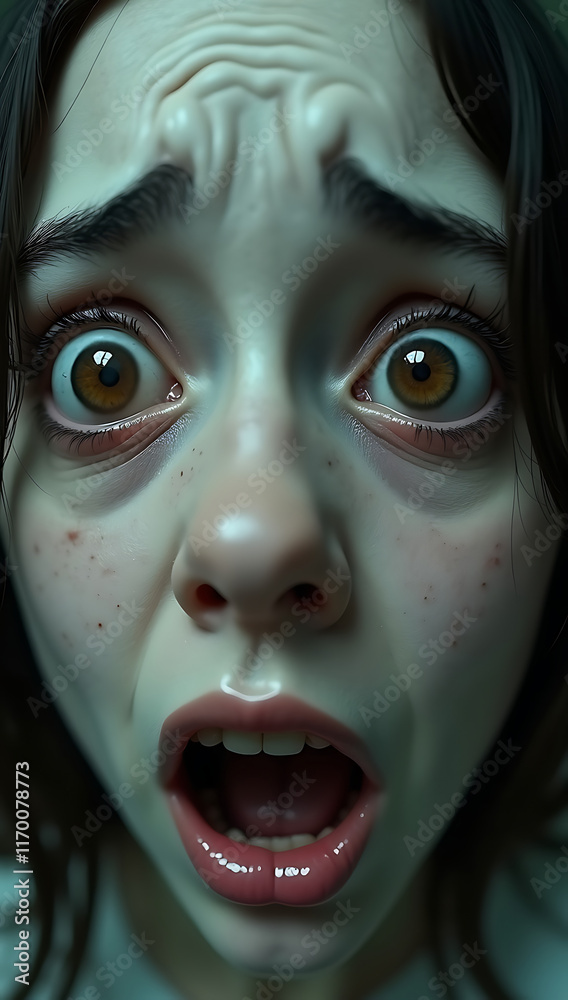 “Extreme Closeup of a Face Showing Fear and Vulnerability” – Wide eyes ...