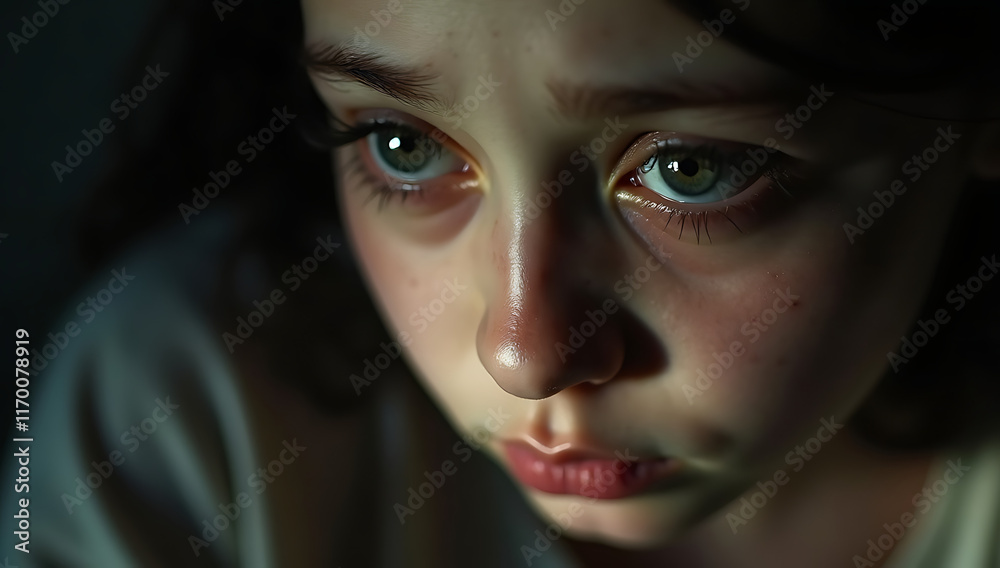 “Extreme Closeup of a Face Showing Fear and Vulnerability” – Wide eyes ...