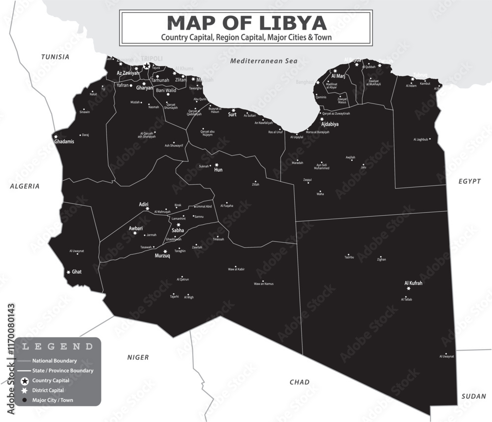 African Countries Geography Political map. Political map of country ...