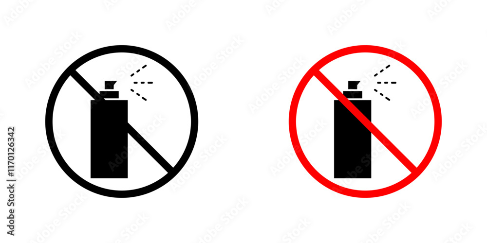 No spray can allowed sign vector pack for apps and web UI designs Stock ...