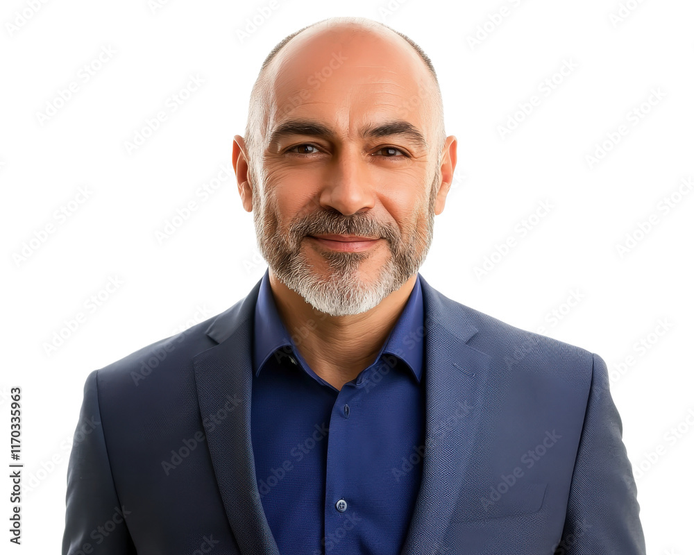 Confident businessman portrait with positive expression, wearing suit ...